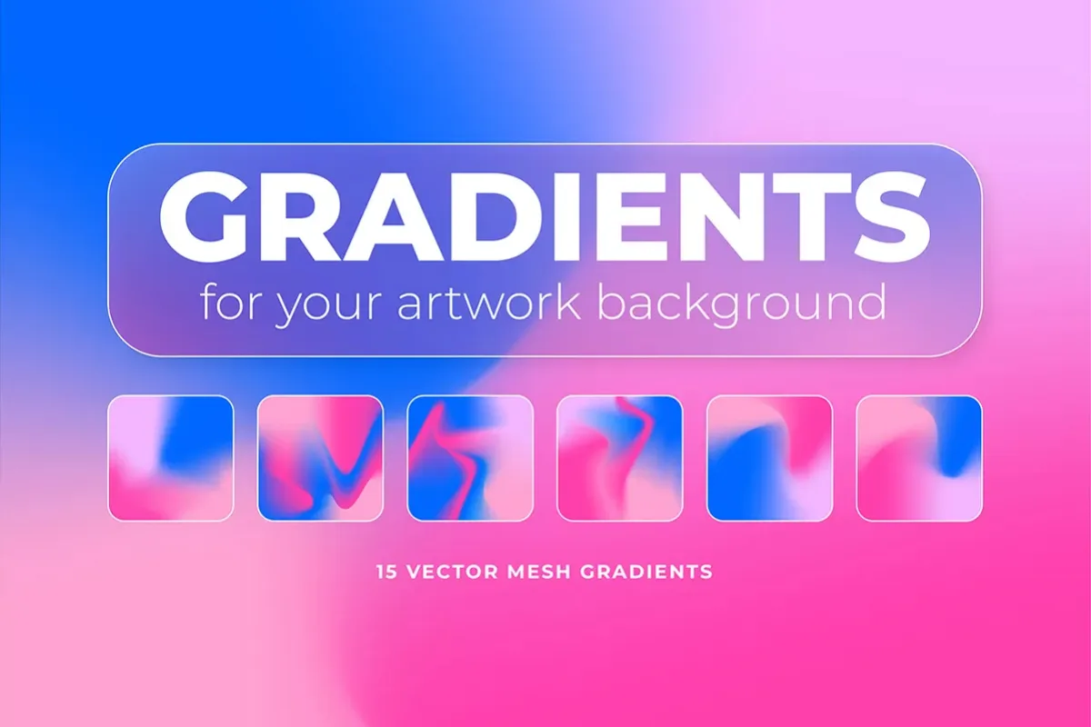 Blue Pink Gradients Pack — FreeAssets