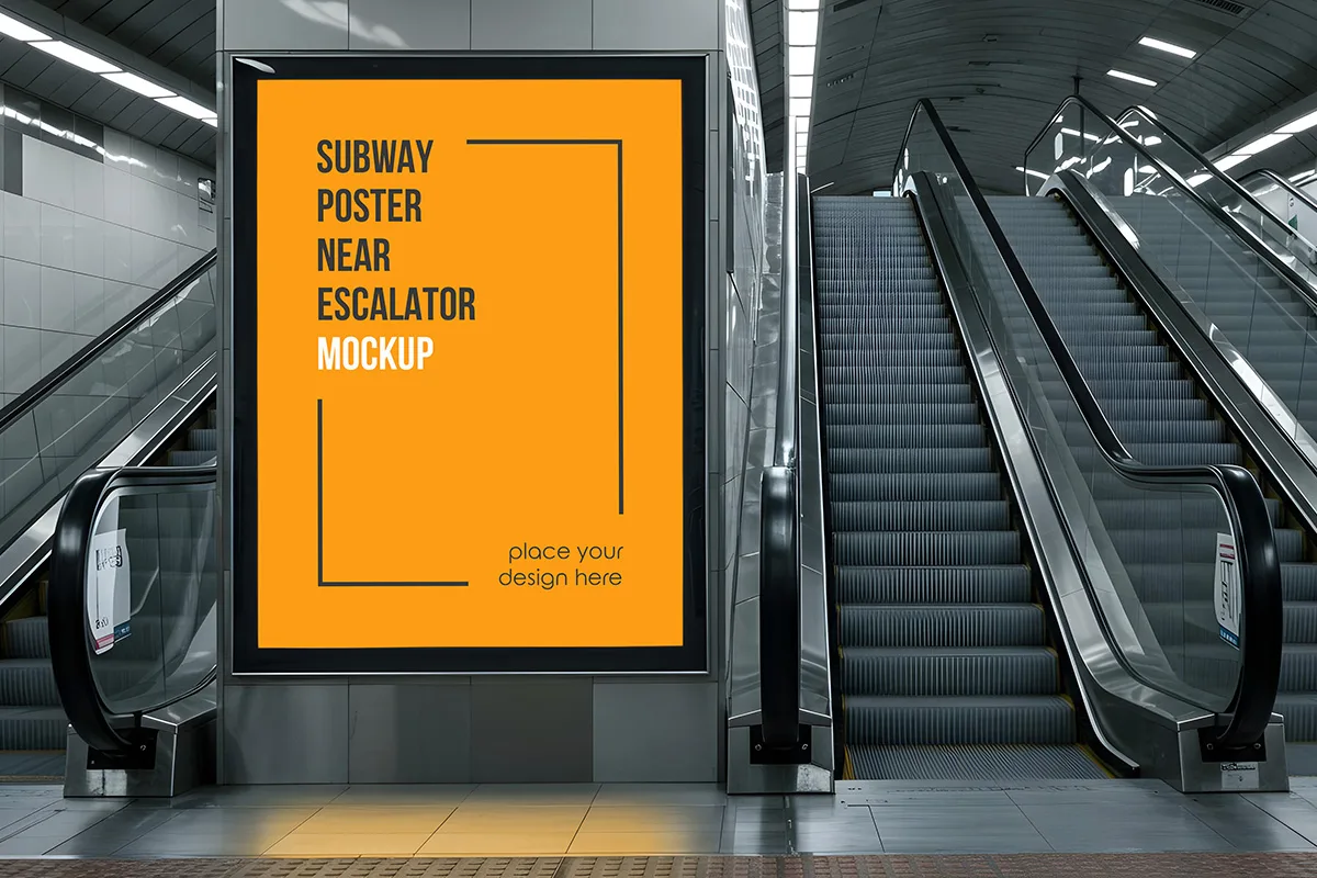Subway Poster Mockup – Free Download | FreeAssets