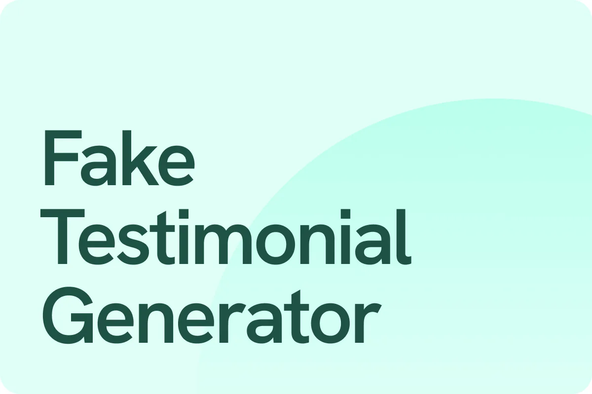 Fake Testimonial Generator | FreeAssets