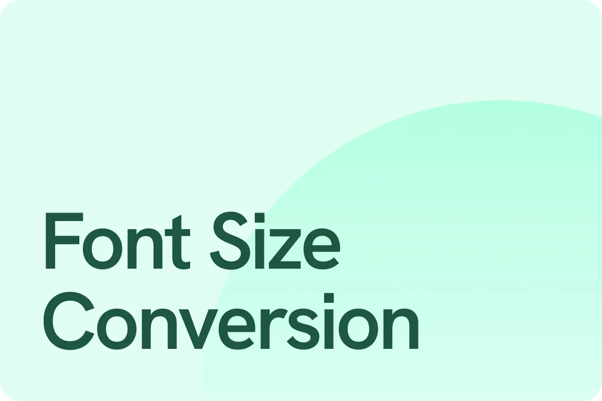 Font Size Conversion | FreeAssets